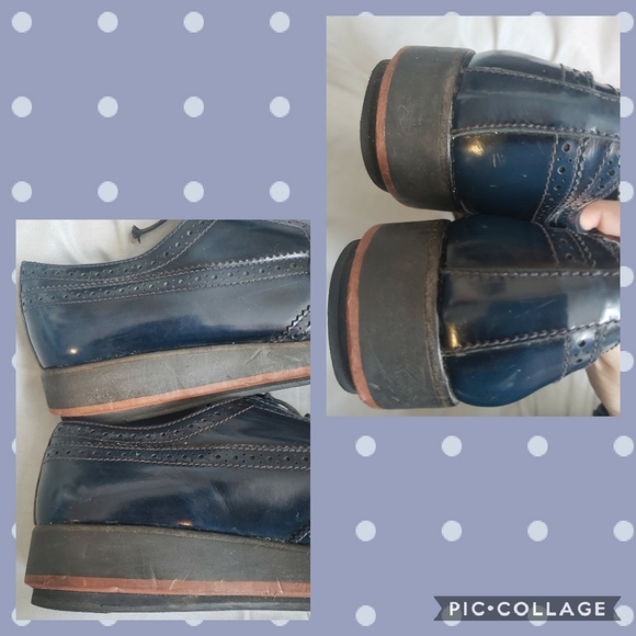 Prada | Shoes | Prada Deep Blue Platform Wingtip Brogue Oxfords | Poshmark